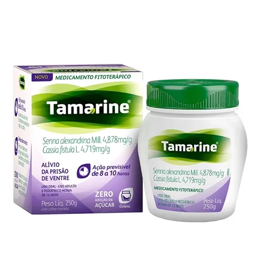 Tamarine 4,878mg/g + 4,719mg/g, frasco com 250g de geléia de uso oral ...