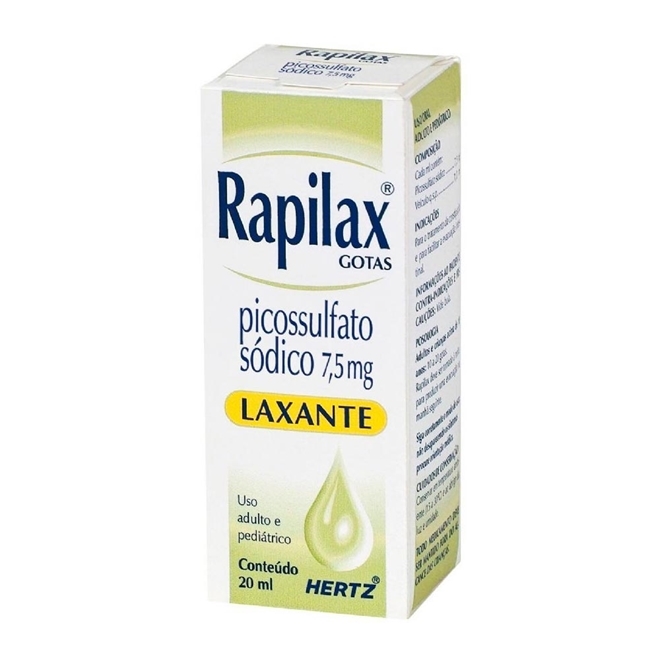 Rapilax 7,5mg/mL, caixa com 1 frasco gotejador com 30mL de solução de ...
