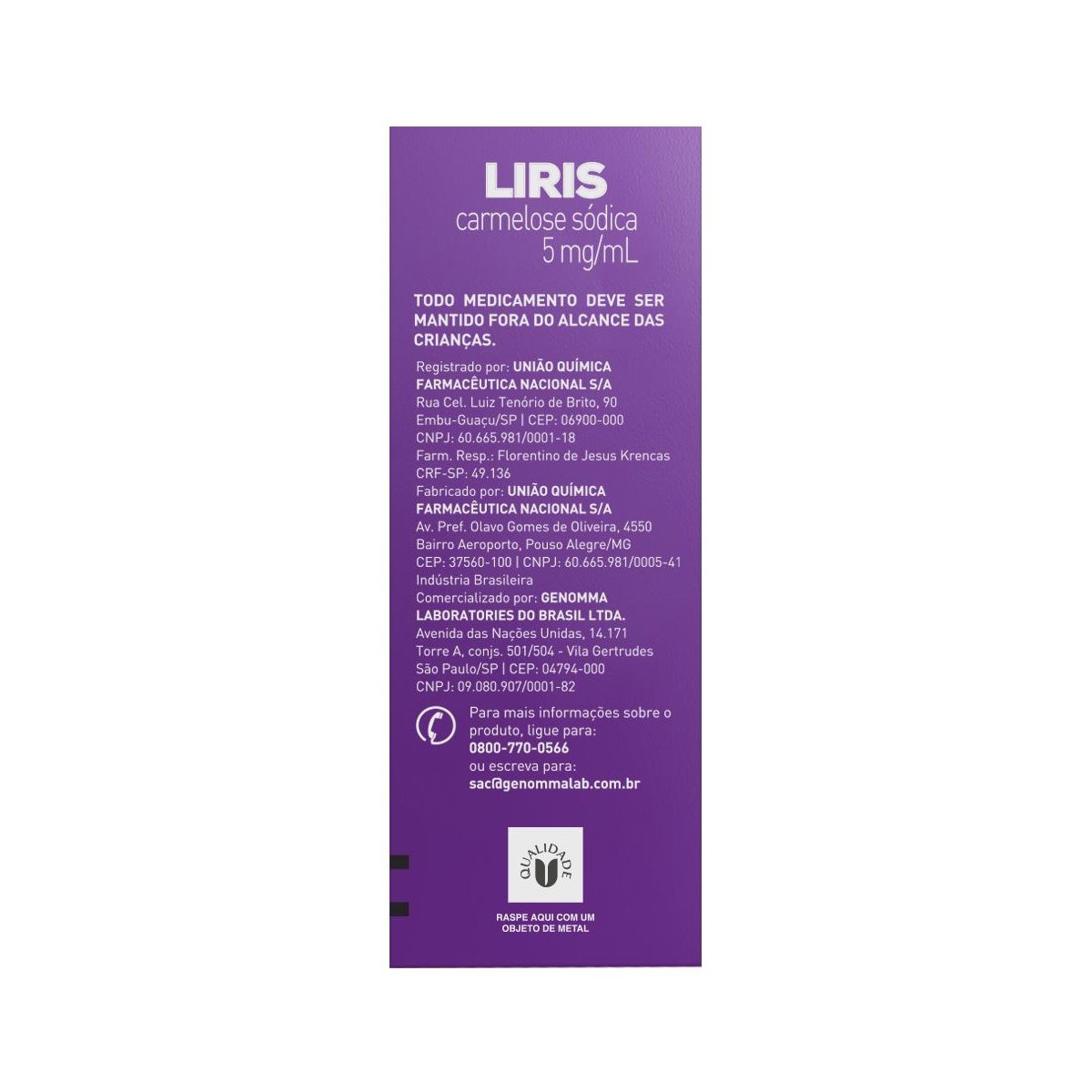 Liris Colírio com Carmelose Sódica, semelhante às lágrimas naturais ...