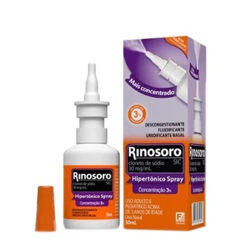 Rinosoro SIC 30mg/mL, frasco spray com 50mL de solução de uso nasal ...