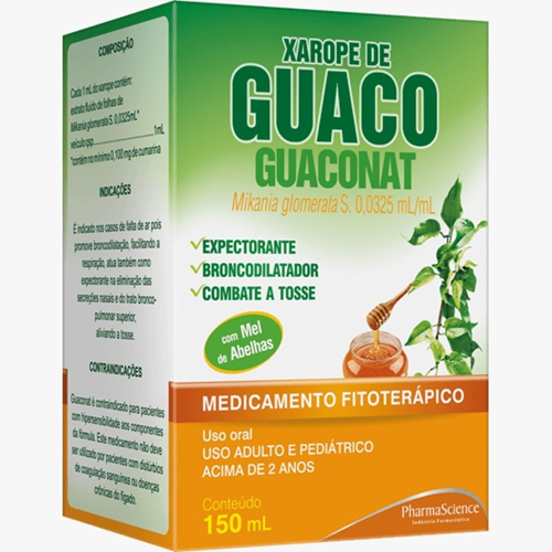 Guaconat 0,0325mL/mL, frasco com 150mL de xarope - Guaconat 0,0325mL/mL ...