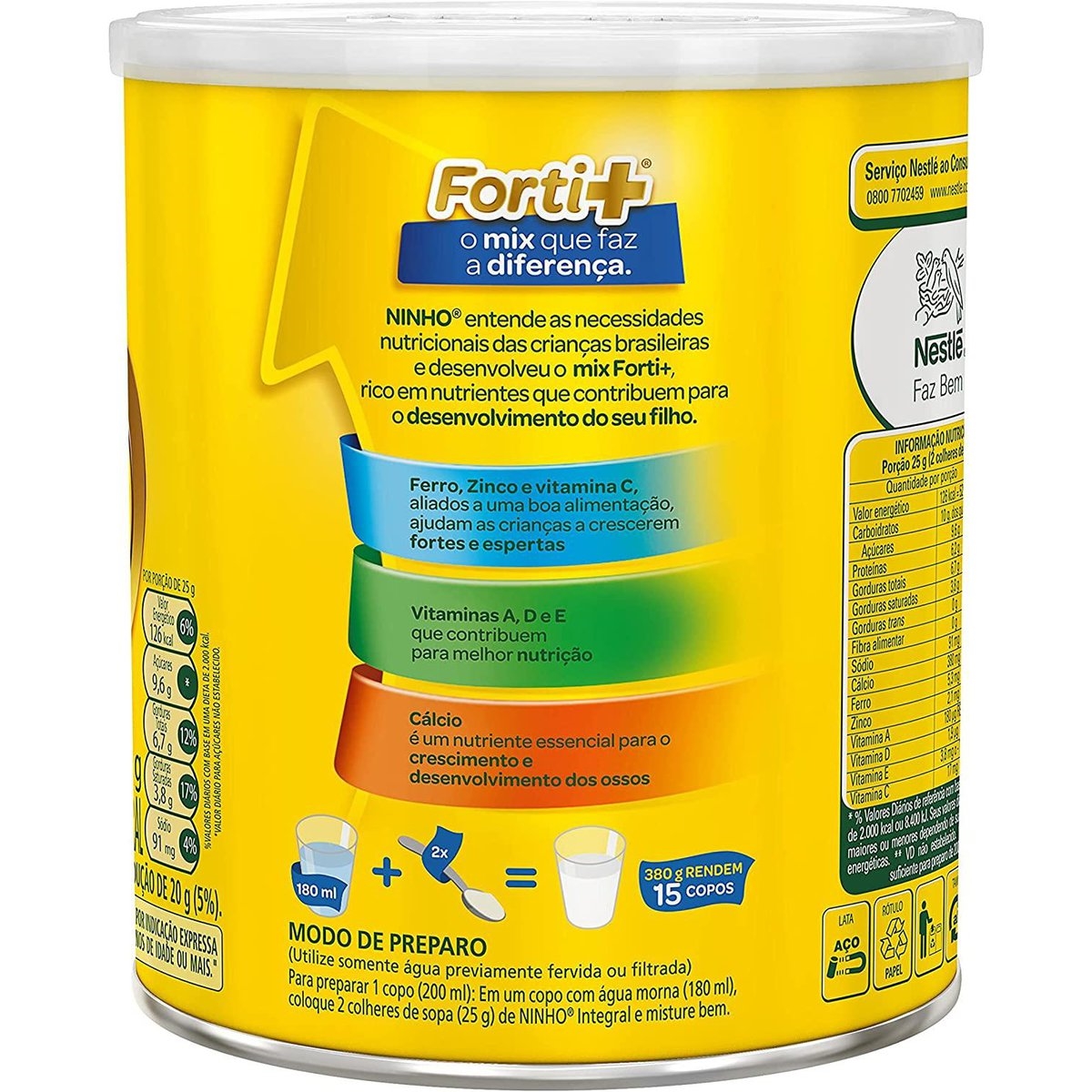 LEITE EM PÓ NINHO INTEGRAL LATA 380g - LEITE EM PÓ NINHO INTEGRAL LATA ...