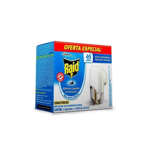 Aparelho Elétrico Raid refil, líquido, 32,9mL - Aparelho Elétrico Raid ...