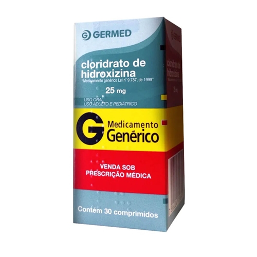 CLO HIDROXIZINA MG CPR 25mg x 30 - GERMED PHARMA - Cloridrato de ...