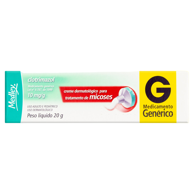 Clotrimazol Creme Dermatológico Medley 10mg/g, caixa com 1 bisnaga com ...