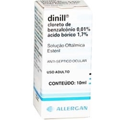 DINILL COLIRIO 10ML x 1 - ALLERGAN - Dinill 0,1mg/mL + 17mg/mL, caixa ...