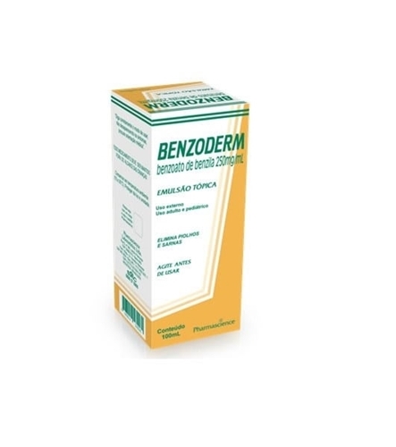Benzoderm Emulsão Tópica 0,25g/mL, caixa com 1 frasco com 100mL de ...