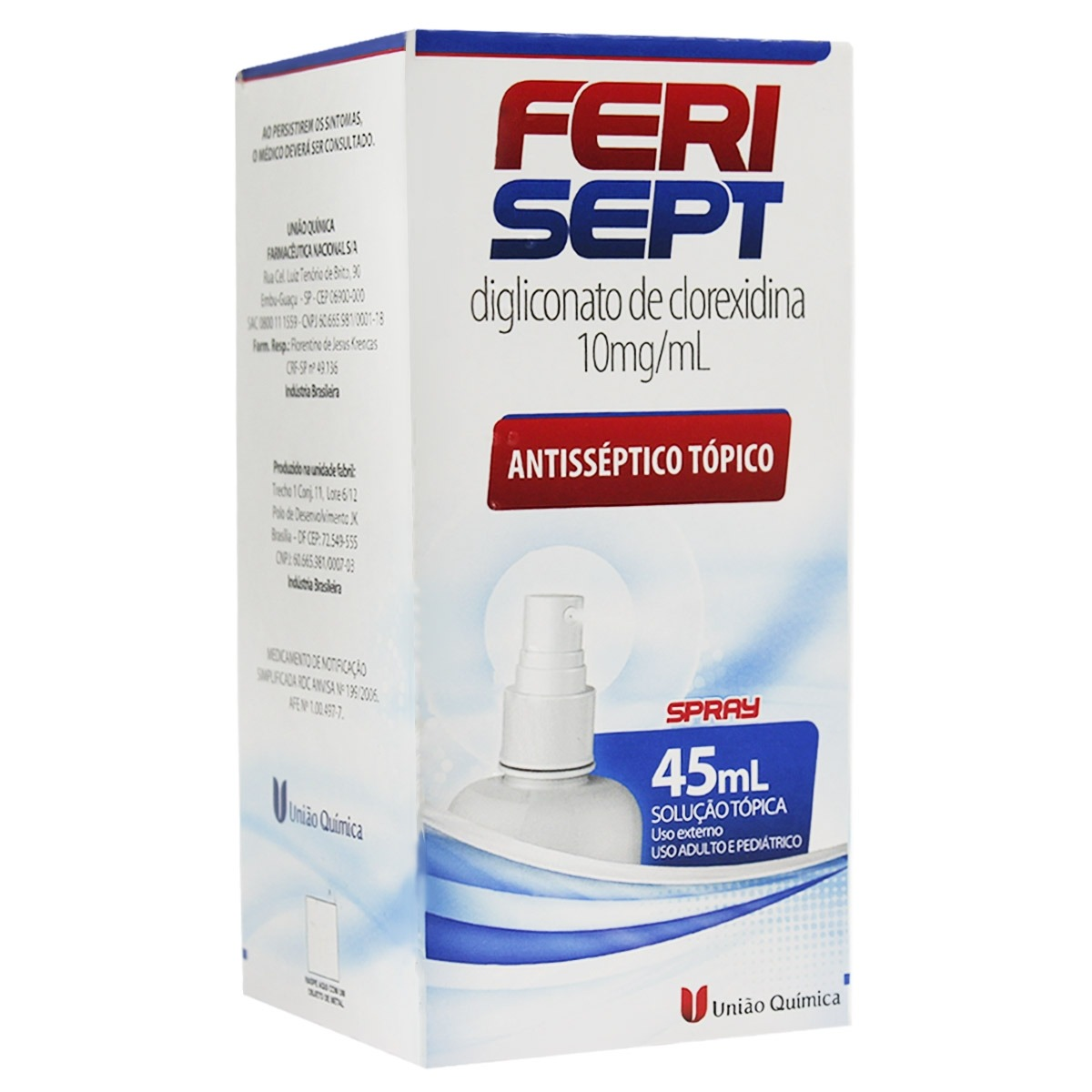 Ferisept 10mg/mL, caixa com 1 frasco spray com 45mL de solução de uso ...