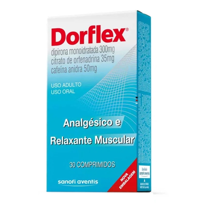 DORFLEX CPR x 30 - SANOFI - Dorflex 35 + 300 + 50mg, com 30 comprimidos ...