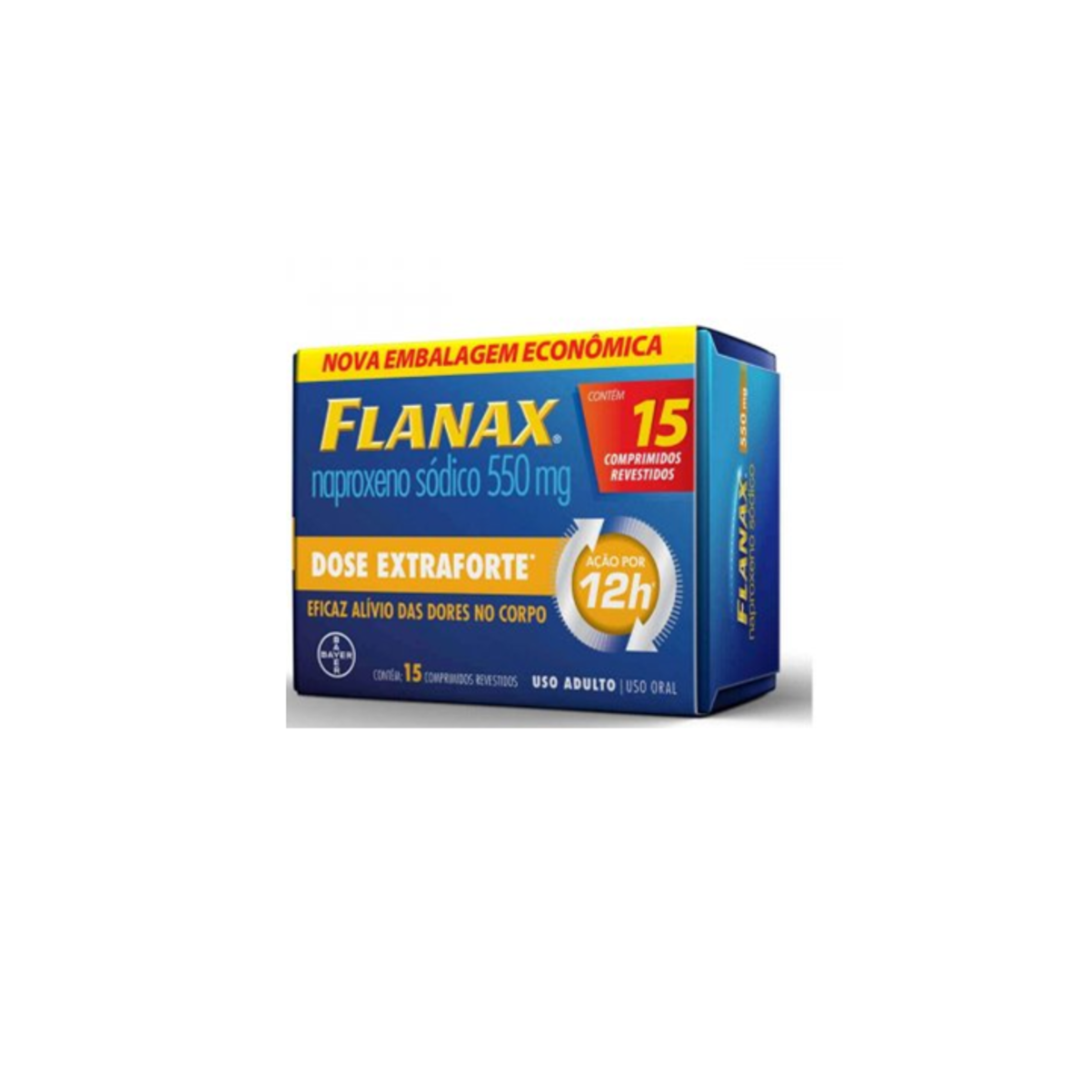 Flanax 550mg, caixa com 10 comprimidos revestidos - Flanax 550mg, caixa ...