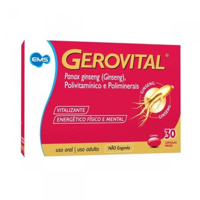 Gerovital caixa com 60 cápsulas gelatinosas moles - Gerovital caixa com ...